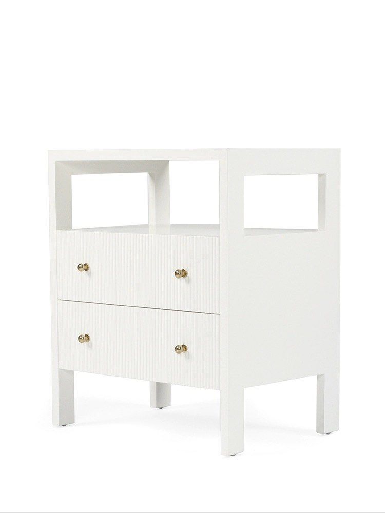 CONNOR Modern Fluted Bedside Table, Furniture & Home Living, Furniture ...