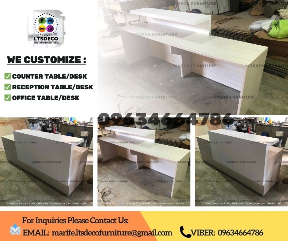 counter table reception office partitions, Furniture & Home Living ...