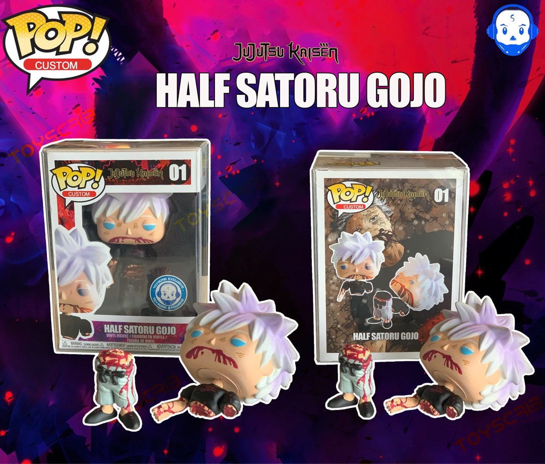 Customized Funko PoP Jujutsu Kaisen half Saturo Gojo, Hobbies & Toys ...