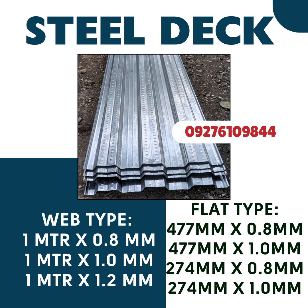 DECKING AND ROOFING AVAILABLE HERE, STEEL DECK WEB AND FLAT TYPE ...