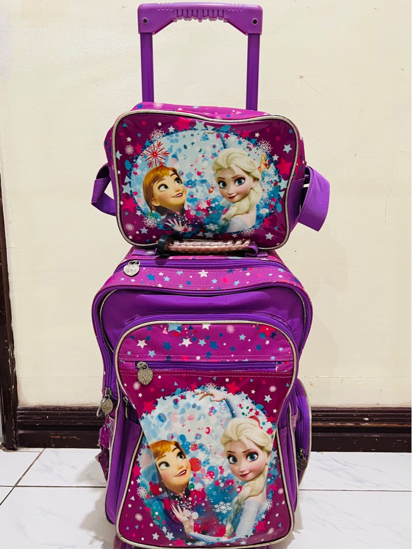 Disney Princess Trolley Bag (Elsa and Anna), Babies & Kids, Babies ...