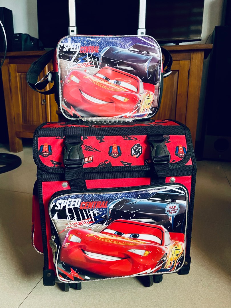 Cars Lightning McQueen stroller bag, Hobbies & Toys, Stationary & Craft ...