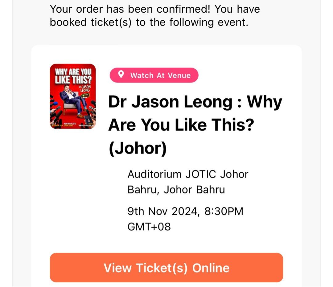 Dr Jason Leong - Johor Bahru Show, Tickets & Vouchers, Event Tickets on Carousell