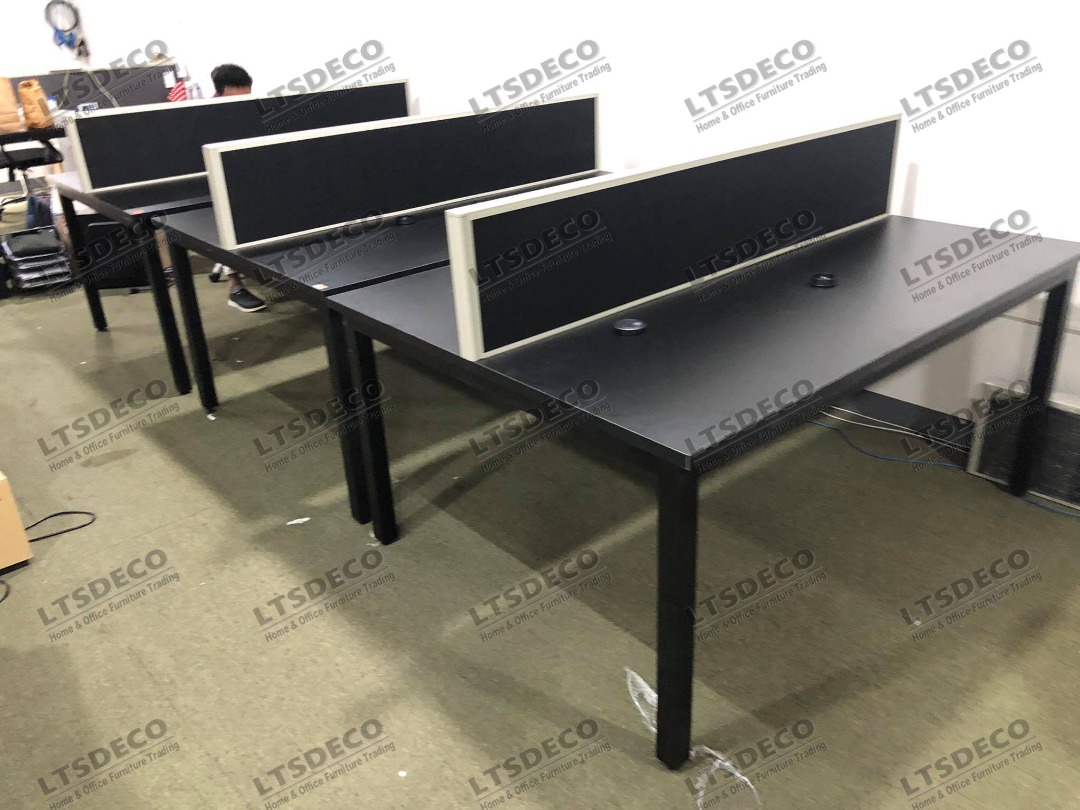 Freestanding table with screen panel office furniture and partition ...