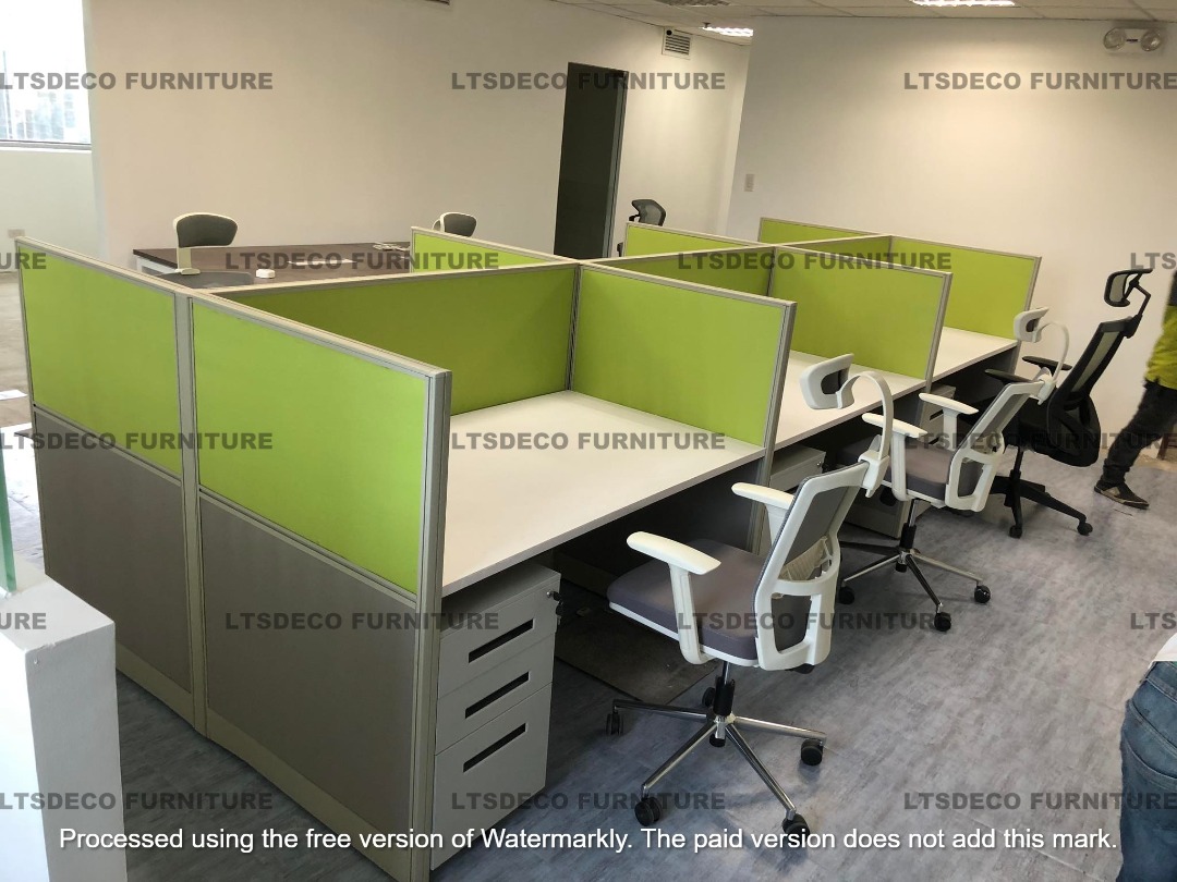 FULL FABRIC WORKSTATION CUBICLE | OFFICE FURNITURE | OFFICE PARTITION ...
