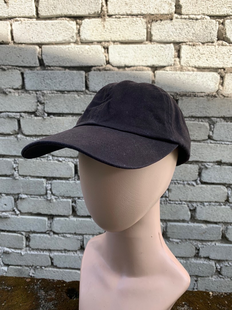 GU PLAIN BLACK DAD HAT CAP, Men's Fashion, Watches & Accessories, Cap ...