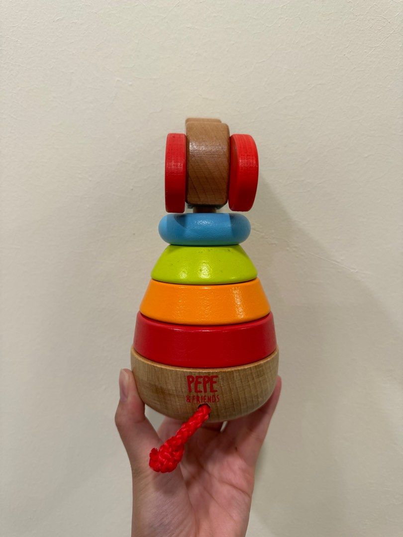 [HAPE] Wooden Stacking Toy, Babies & Kids, Infant Playtime on Carousell