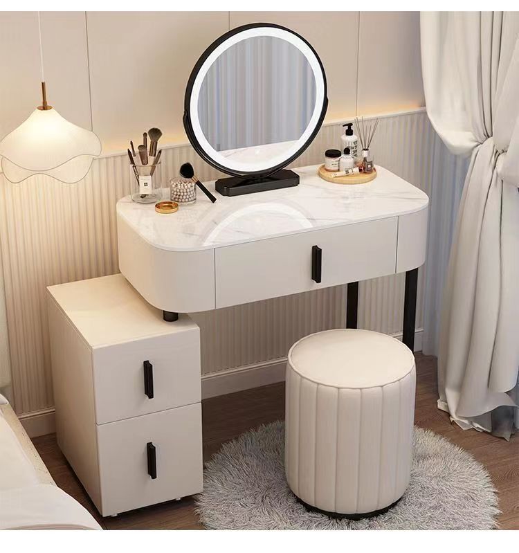 HDB Dressing Table Multifunctional Dresser Storage Cabinet With Mirror ...