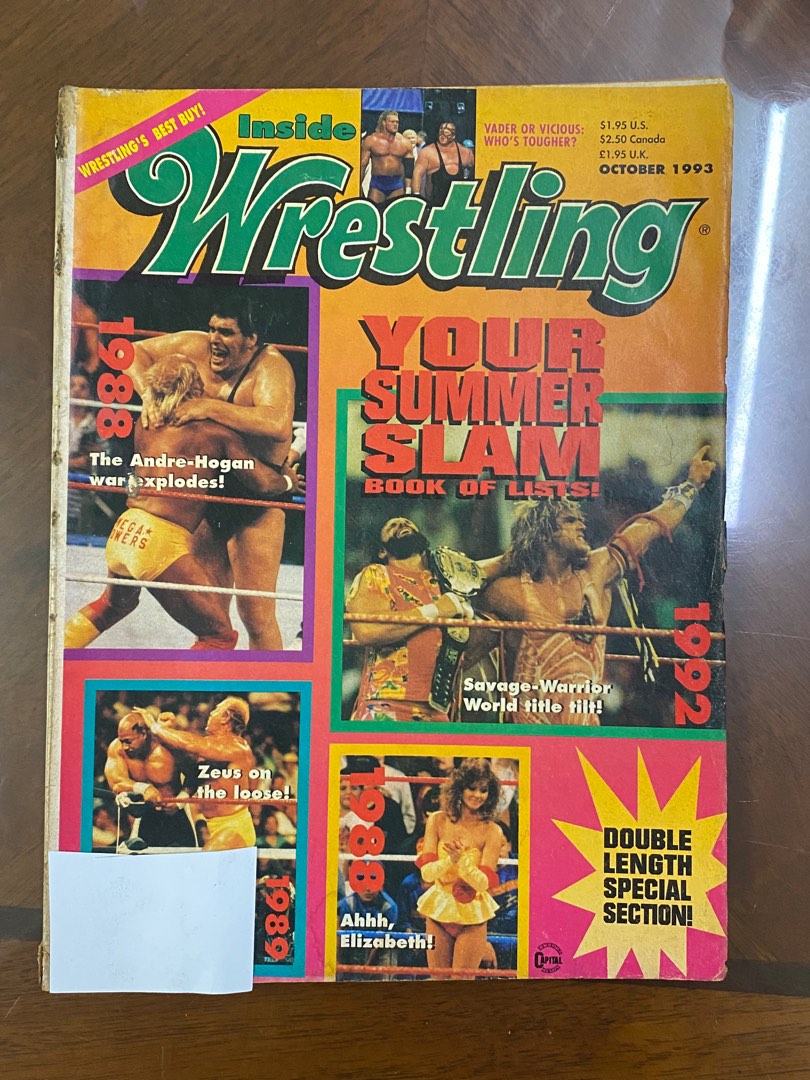 Inside Wrestling Magazine October 1993 WWF Summer Slam Issue WWF WCW ...