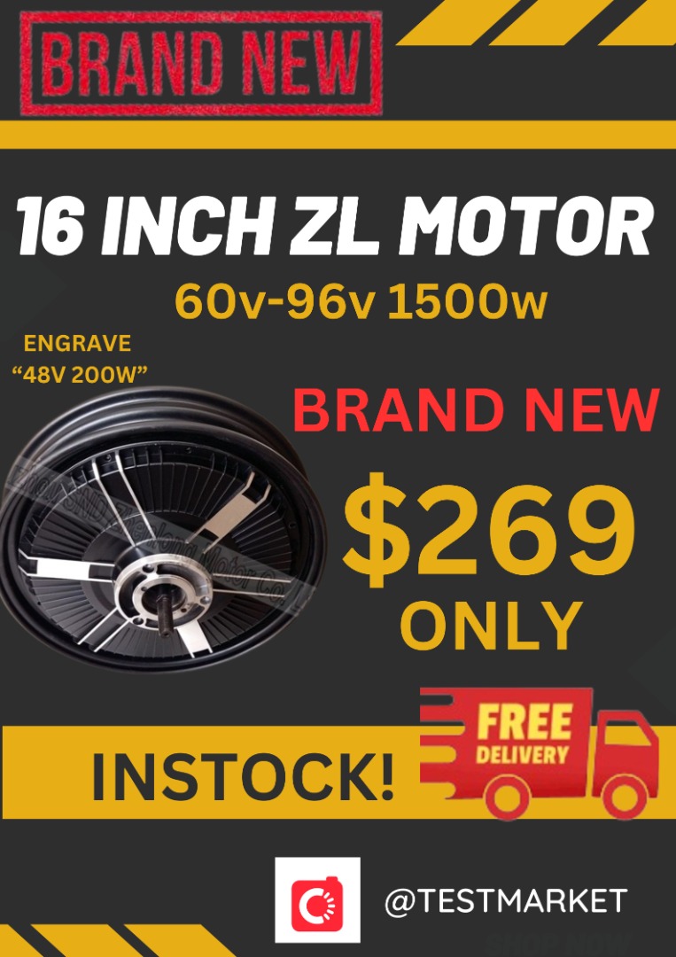 [INSTALLMENT AVAILABLE] FREE DELIVERY |16 Inch 48V-72V 1500w ZL MOTOR| TAG eco drive blue tag ...