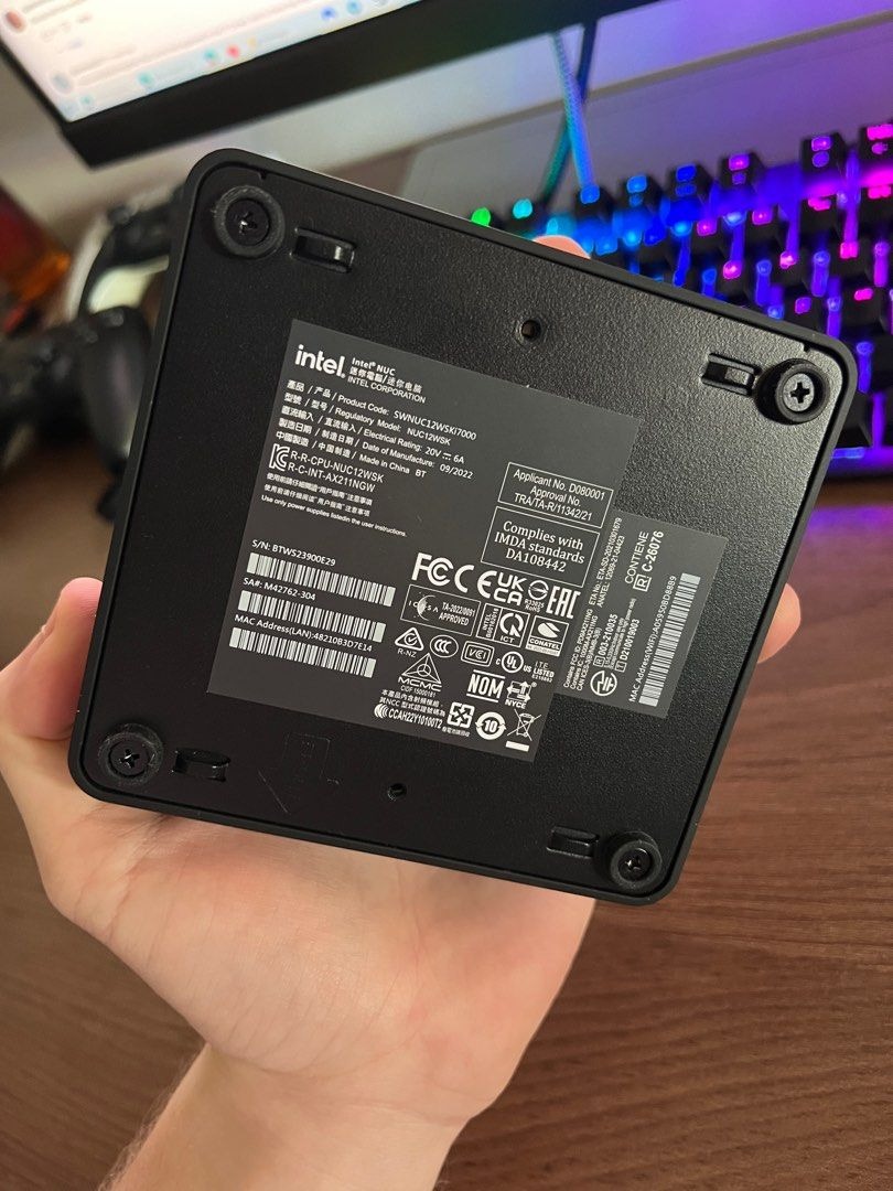 Intel NUC (NUC12WSK) i7 1260p 32GB 1TB M.2 upgraded, 電腦＆科技, 桌上電腦 ...