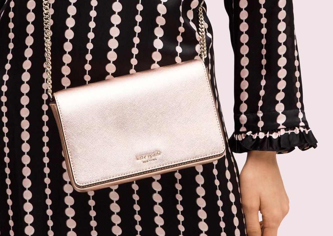 Kate Spade Chain Wallet Rosegold, Women's Fashion, Bags & Wallets ...