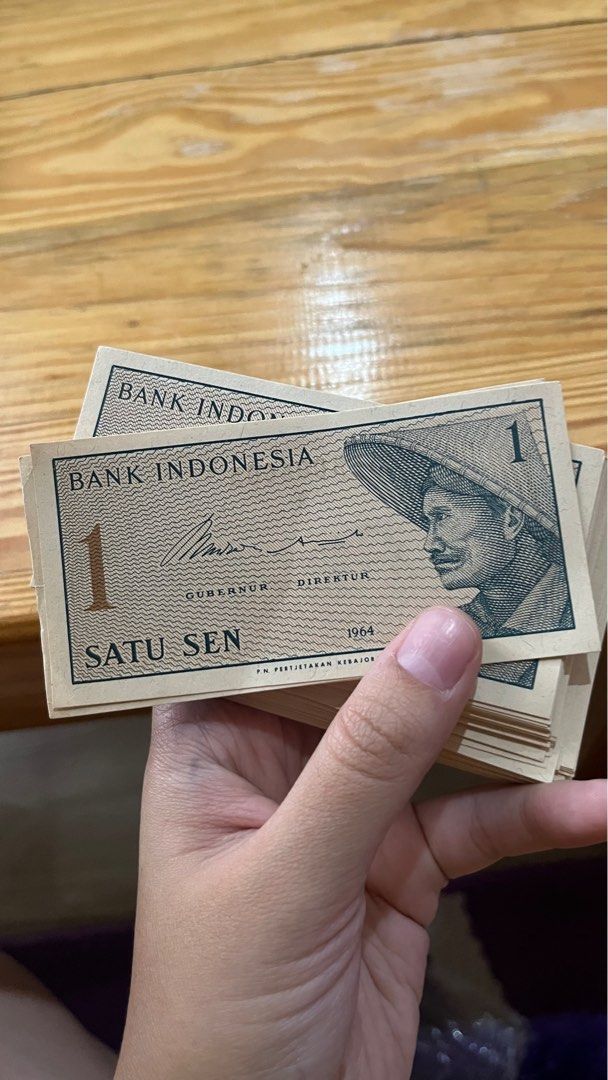 Koleksi uang tahun 1964, satu sen Bank Indo, Antik, Pajangan di Carousell