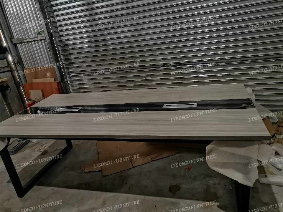 laminated table with metal legs conference | offie meeting table ...