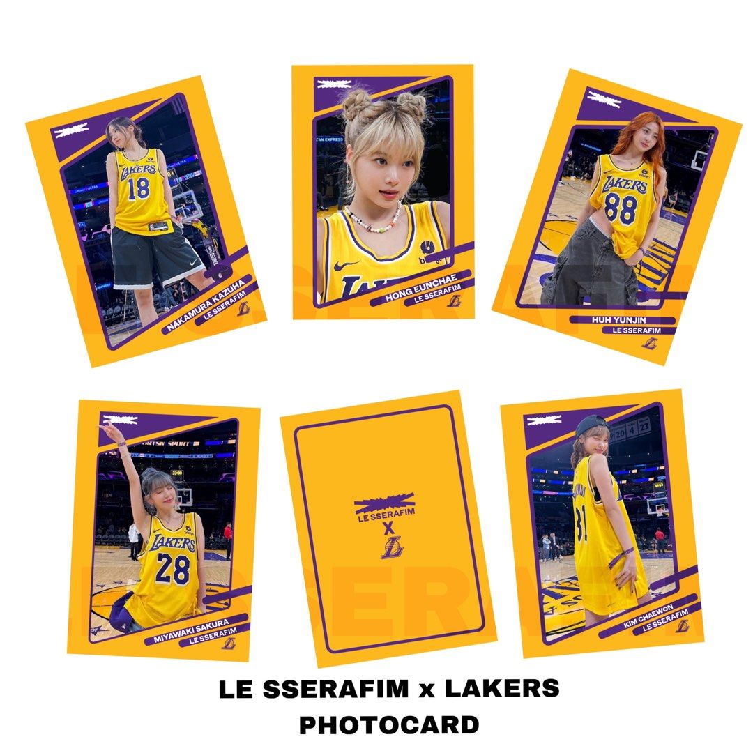 Le Sserafim photocard lakers, Hobbies & Toys, Collectibles ...