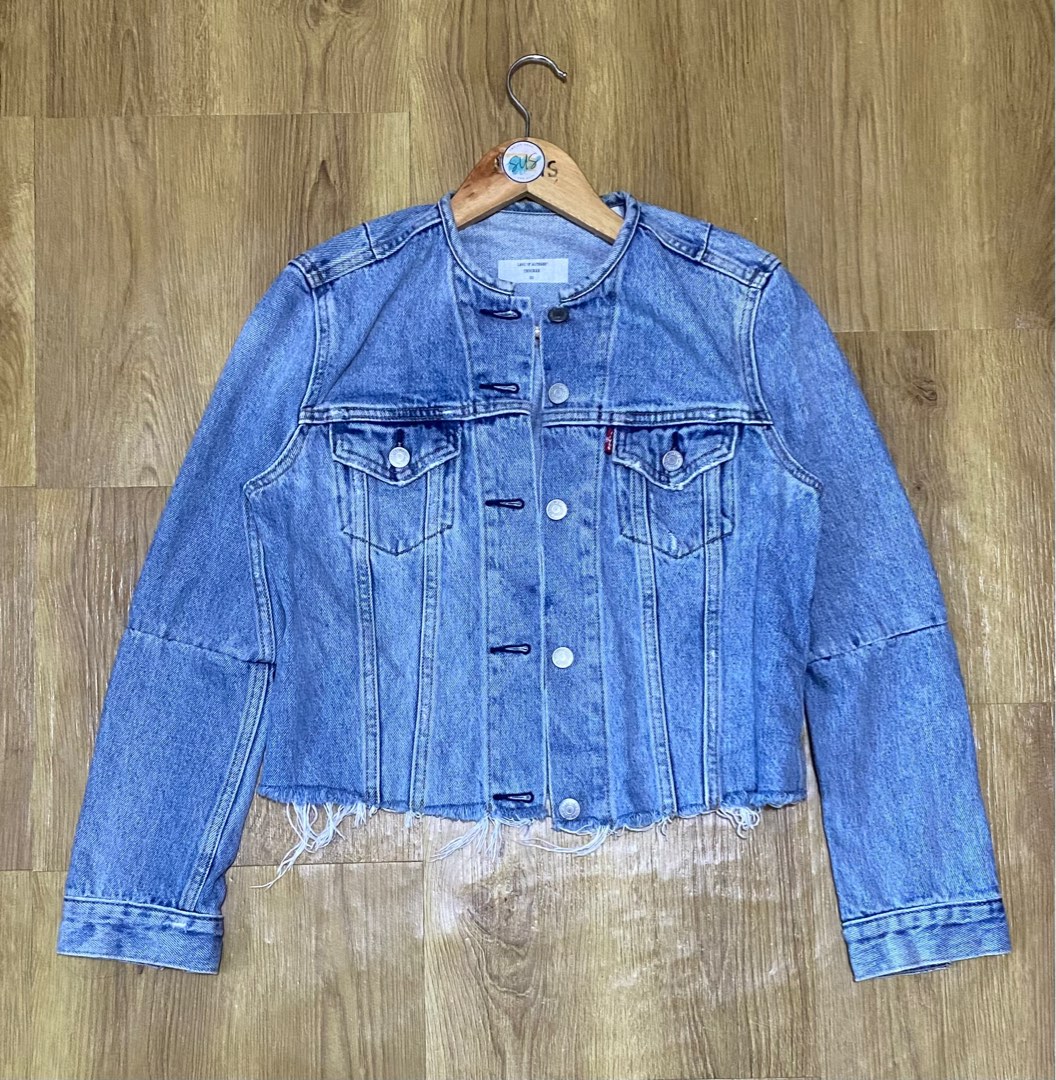 levis altered denim design jacket, Women's Fashion, Coats, Jackets and ...
