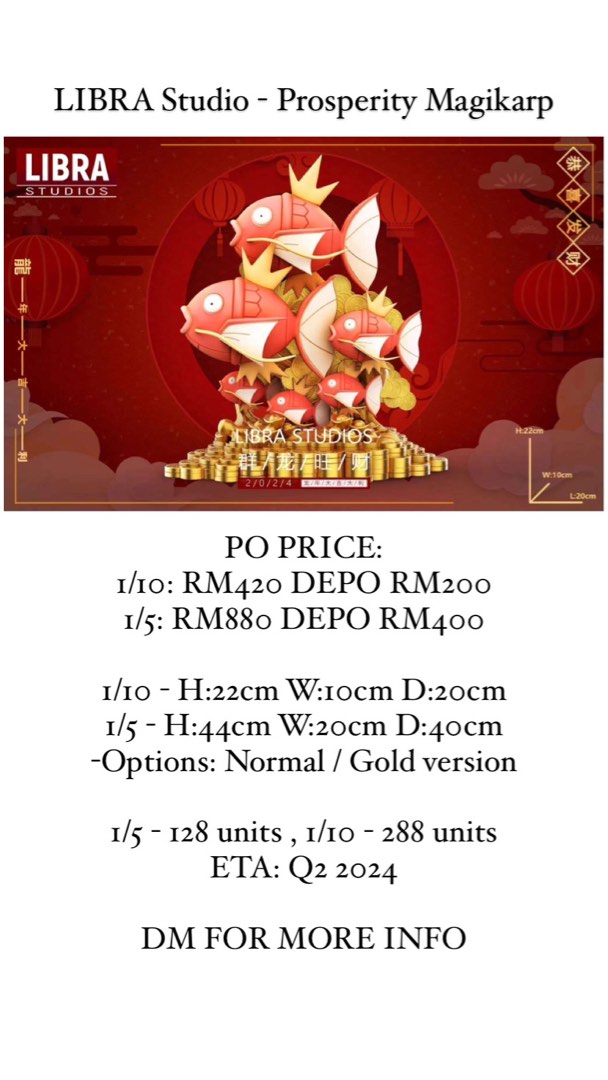 LIBRA Studio - Prosperity Magikarp, Hobbies & Toys, Toys & Games on Carousell