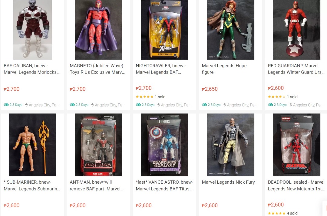 MARVEL LEGENDS 11: BAF Caliban Morlocks Xmen Magneto Jubilee ...