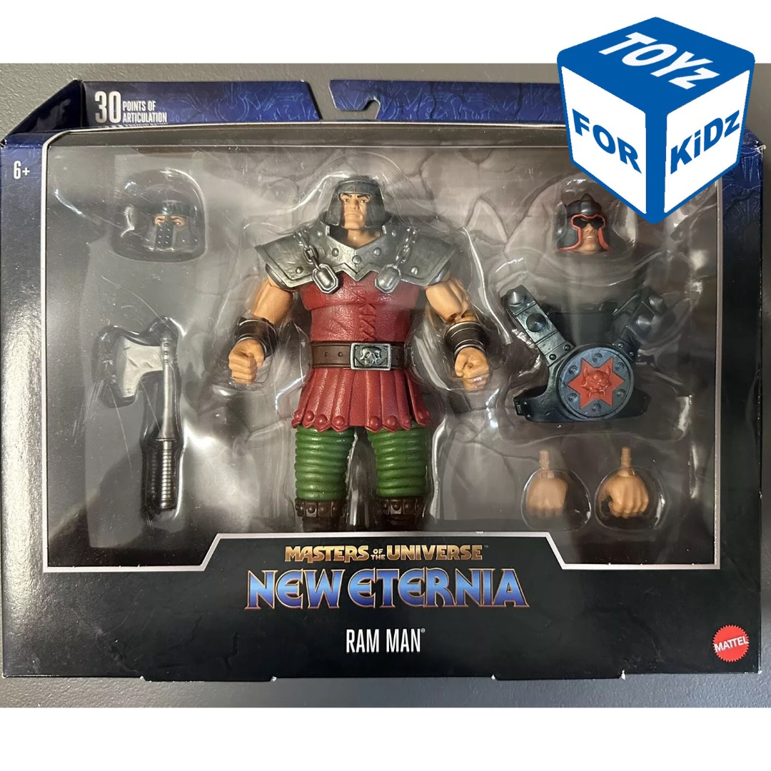 Masters of the Universe Masterverse New Eternia Deluxe Ram Man, Hobbies ...