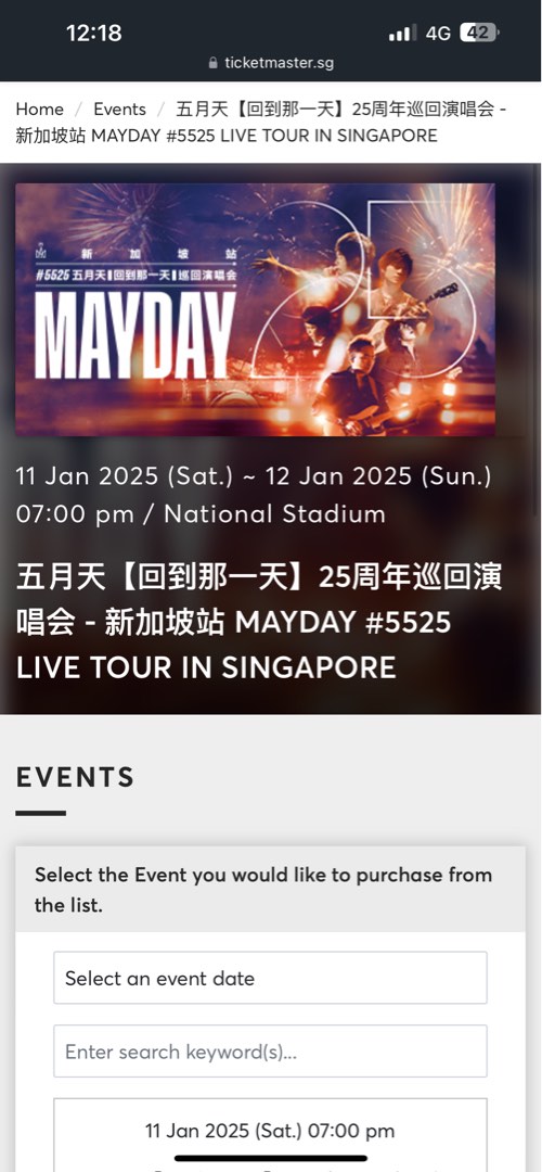 Mayday concert tickets 2024 , Tickets & Vouchers, Event Tickets on Carousell