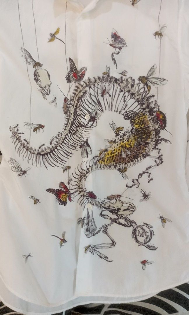 Mcq by Alexander McQueen House of The Horror Insects and Skeleton White ...