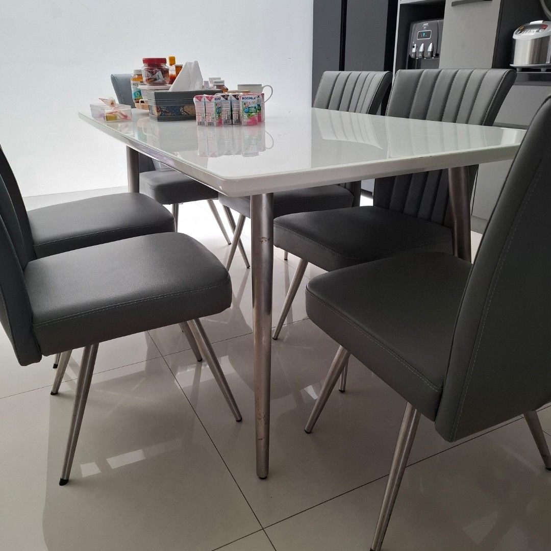 Meja Makan Minimalis / Edson Dining Table Set 6 / Informa, Perabotan ...