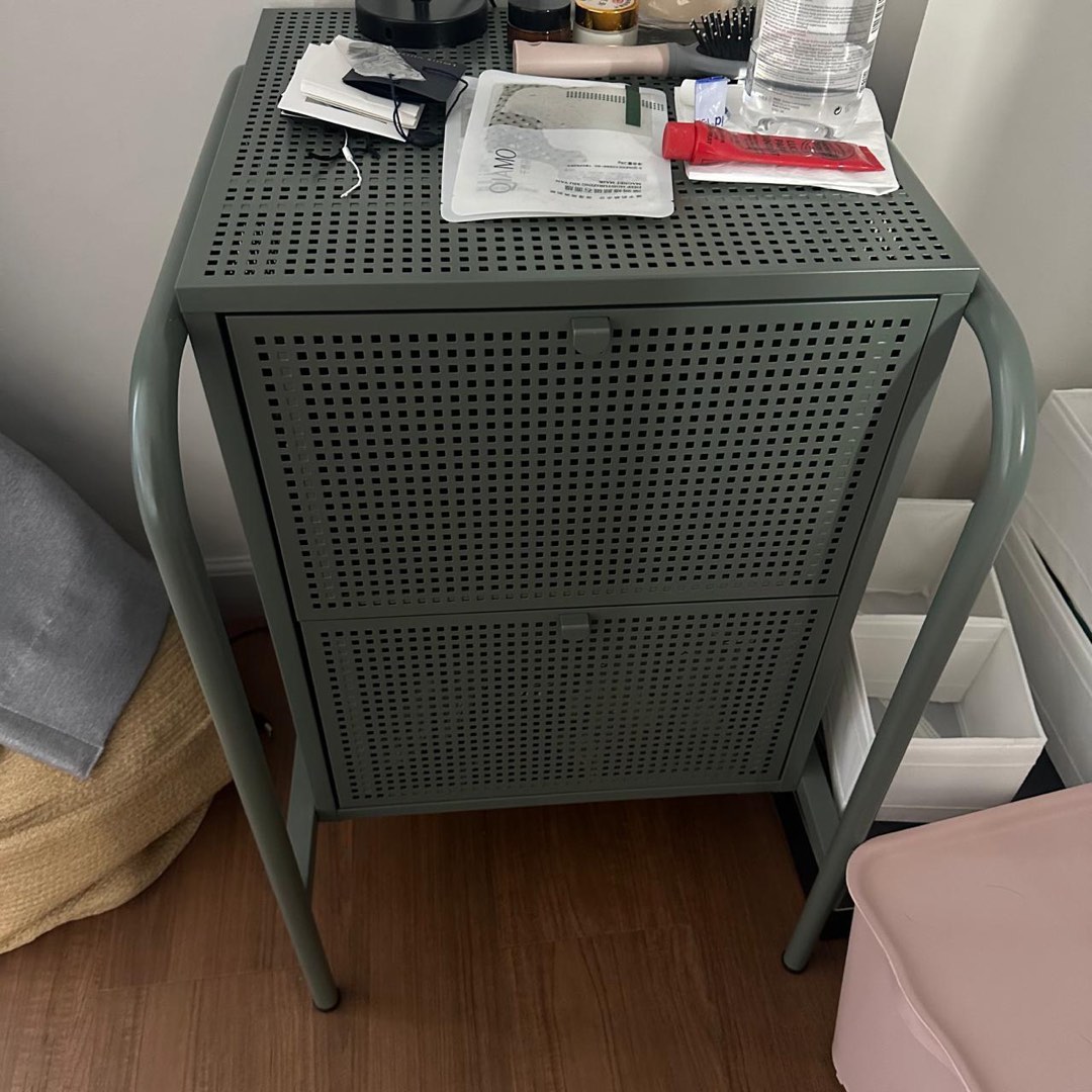 Nikkeby Metal Drawer Chest ( 2 Drawer Chest), Furniture & Home Living, Home Improvement ...