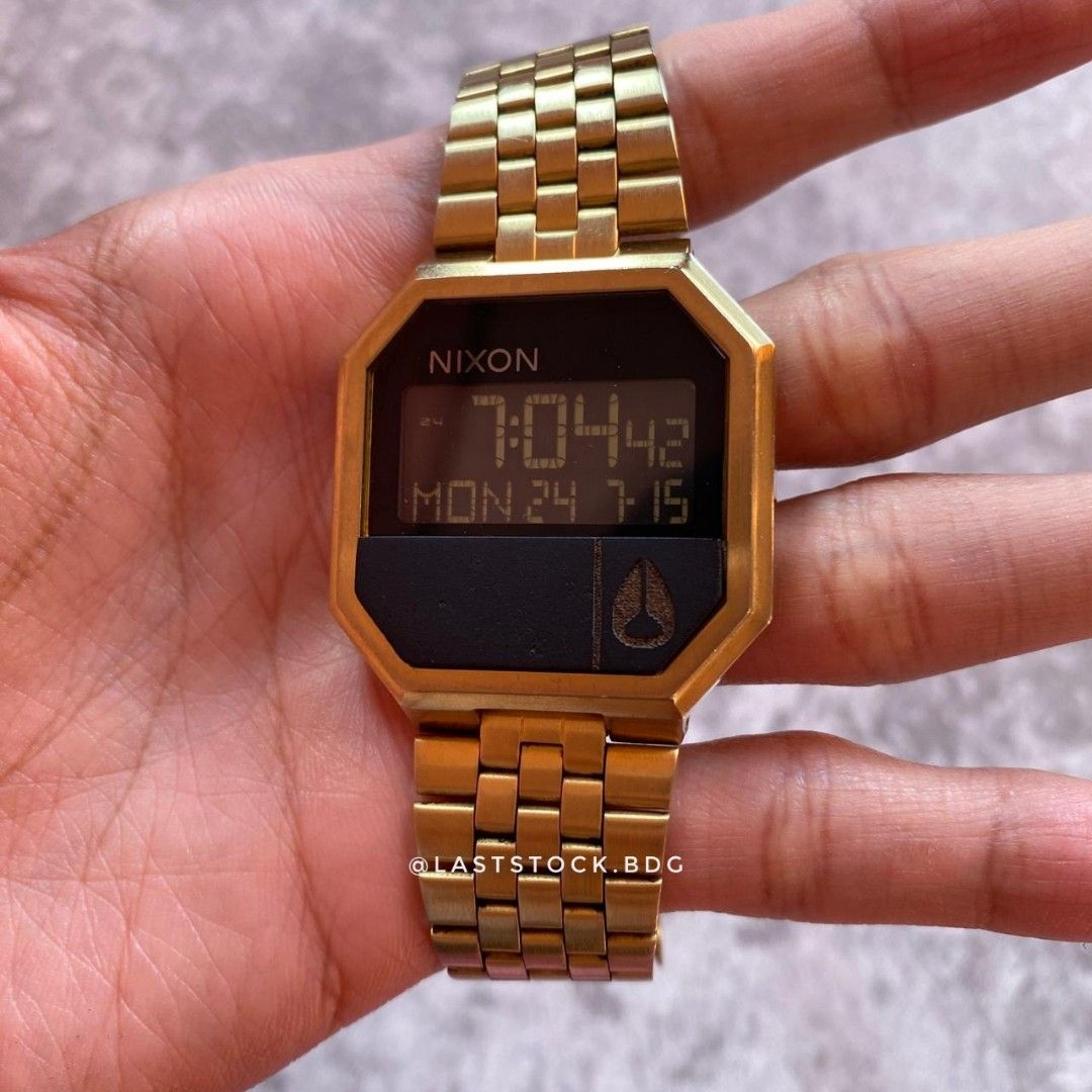 Jam Tangan Nixon Re genuine Run Gold