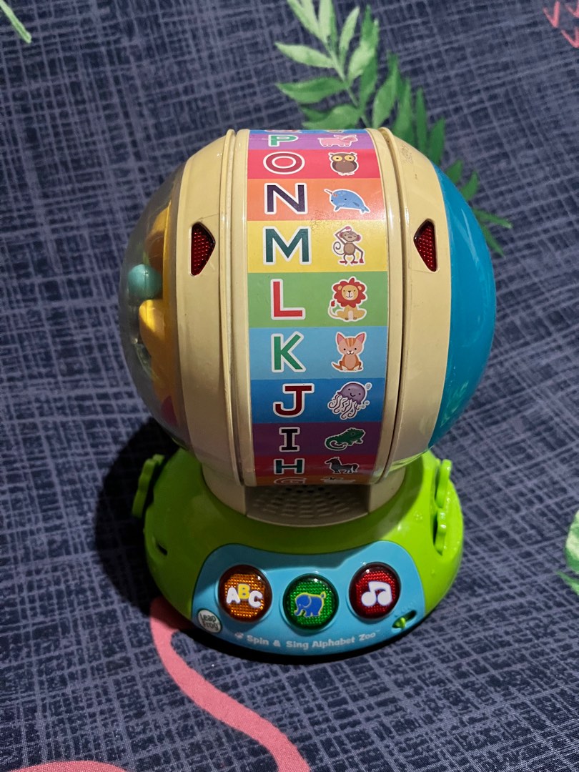 NYALA SEMUA Leapfrog spin and sing alphabet zoo discovery ball abc ...