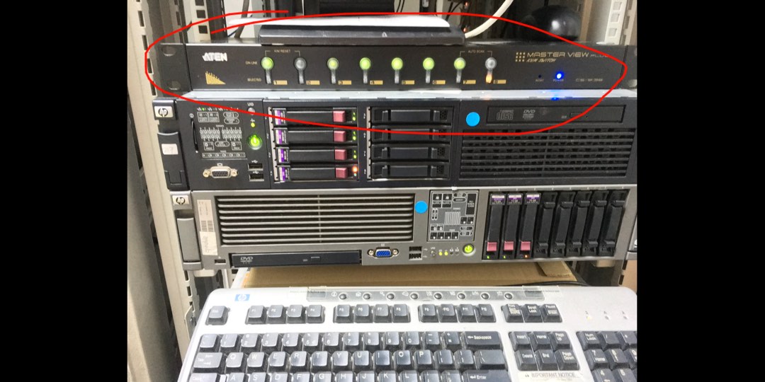 old ATEN KVM console switch with cable . connector ps2, 電腦＆科技, 電腦周邊及配件 ...