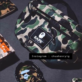Original Bape Magazine Camo Backpack Bag Galas with baby Milo keychain ...