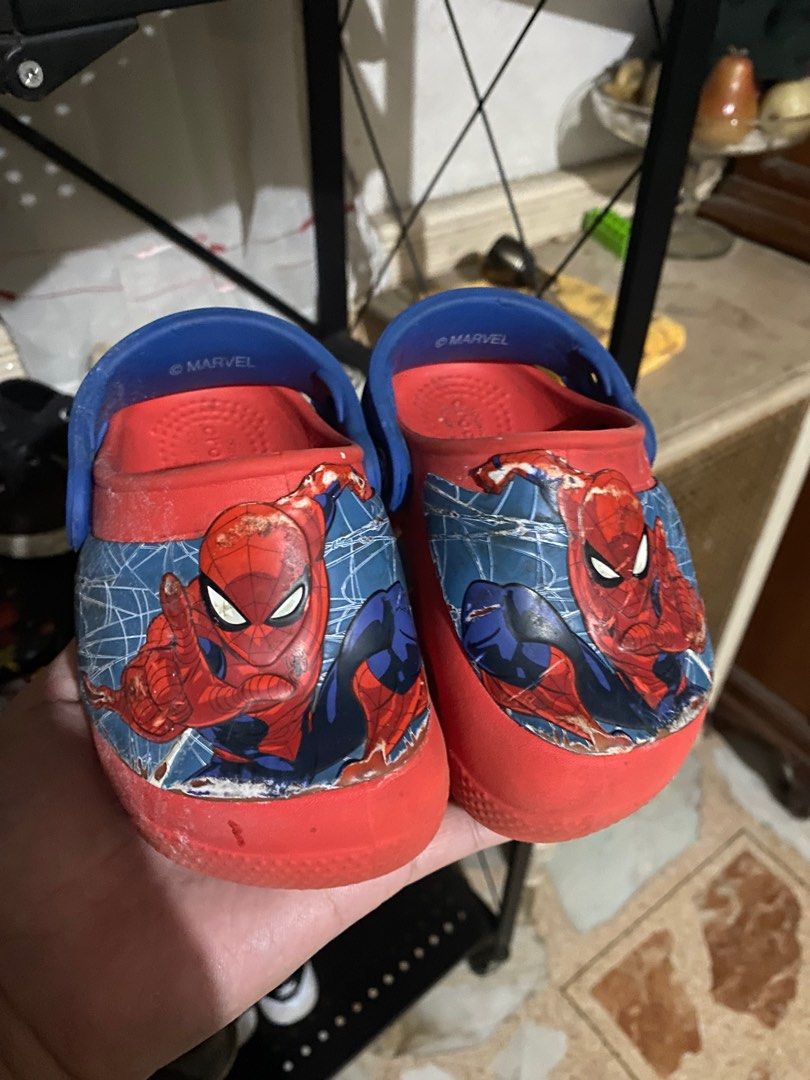 Original spiderman crocs, Babies & Kids, Babies & Kids Fashion on Carousell
