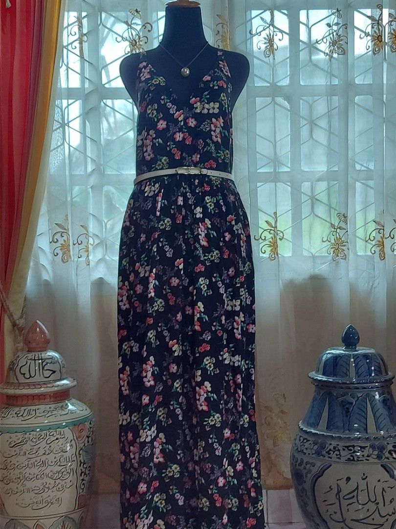 Overall Bunga LAP Cantik, Fesyen Wanita, Pakaian Wanita, Gaun & Rok di ...