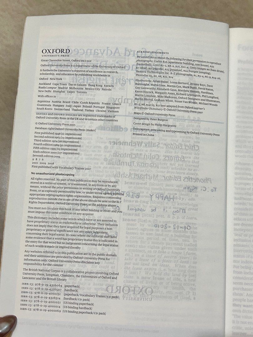 Oxford Dictionary 7th Edition, Buku & Alat Tulis, Buku di Carousell