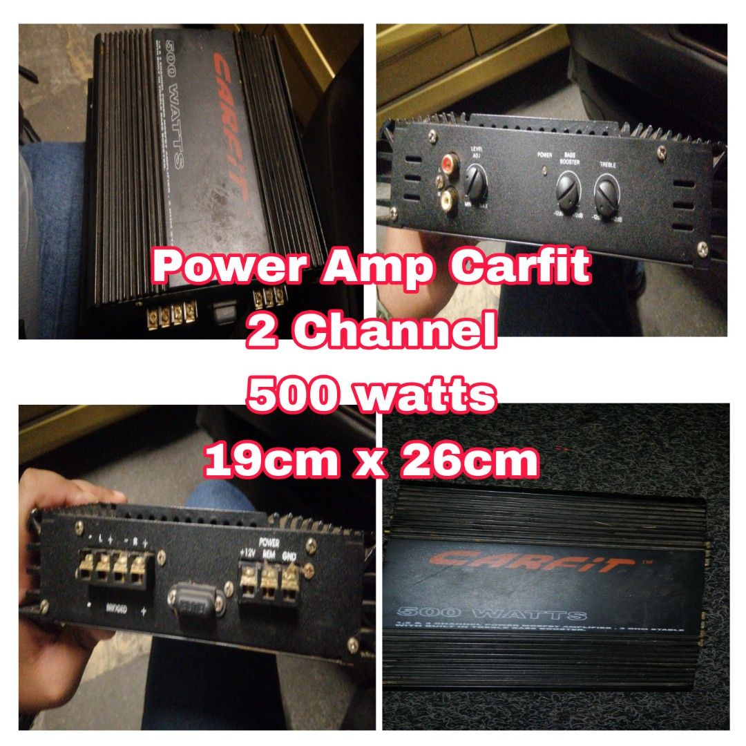Power amp 2 channel, Auto Accessories on Carousell