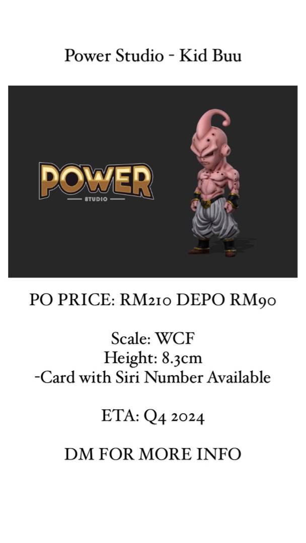 Power Studio - Kid Buu, Hobbies & Toys, Toys & Games on Carousell