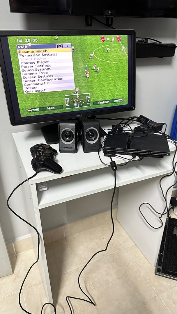 PS2 with Android box (kids can watch utube) speaker, monitor, keyboard ...
