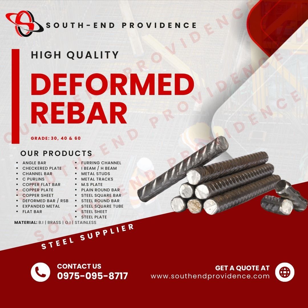 Reinforced Deformed Steel Bar | Rebar | Steel Round Bar | Grade 40 ...