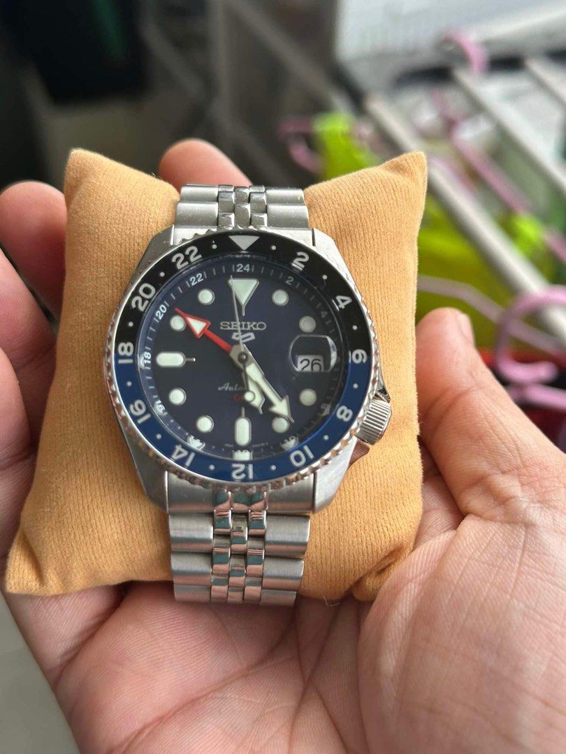 Seiko GMT SK003 (Batman), Men's Fashion, Watches & Accessories, Watches ...