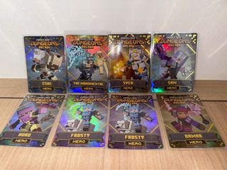 Minecraft Dungeons Arcade Series 3 Hero Cards Loge Explorer Sven Skelly ...