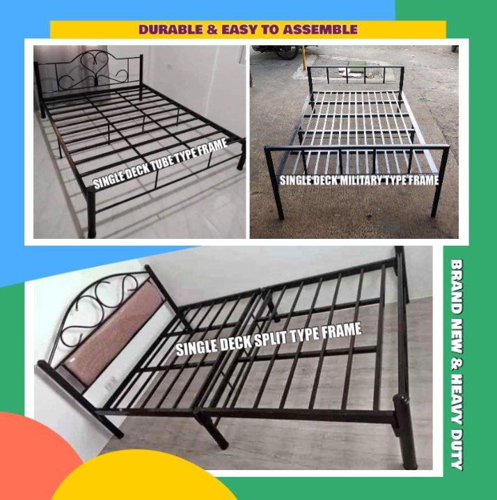 Single deck bed frame, Furniture & Home Living, Furniture, Bed Frames ...