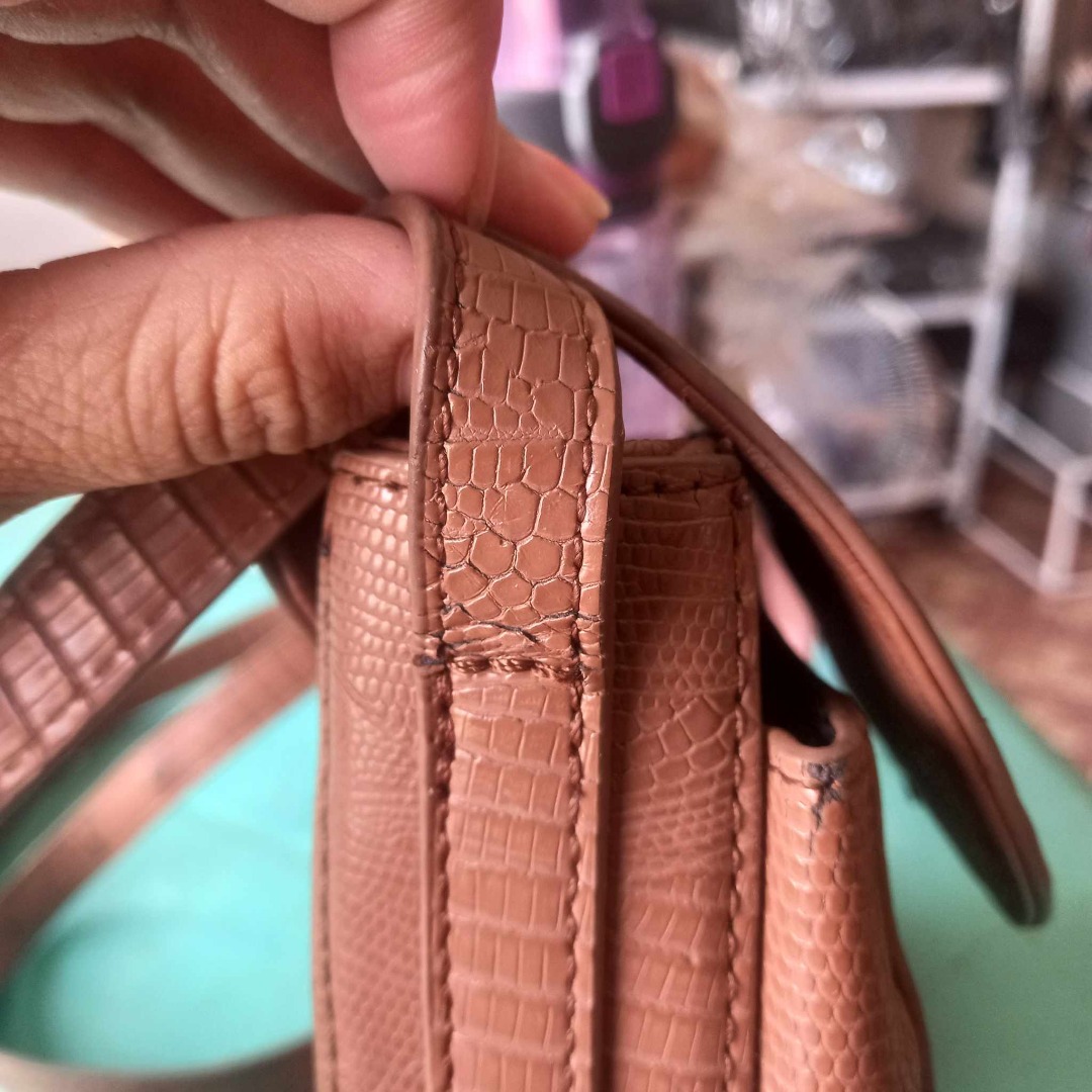 Small Brown Leather Shoulder Bag, Women's Fashion, Bags & Wallets ...