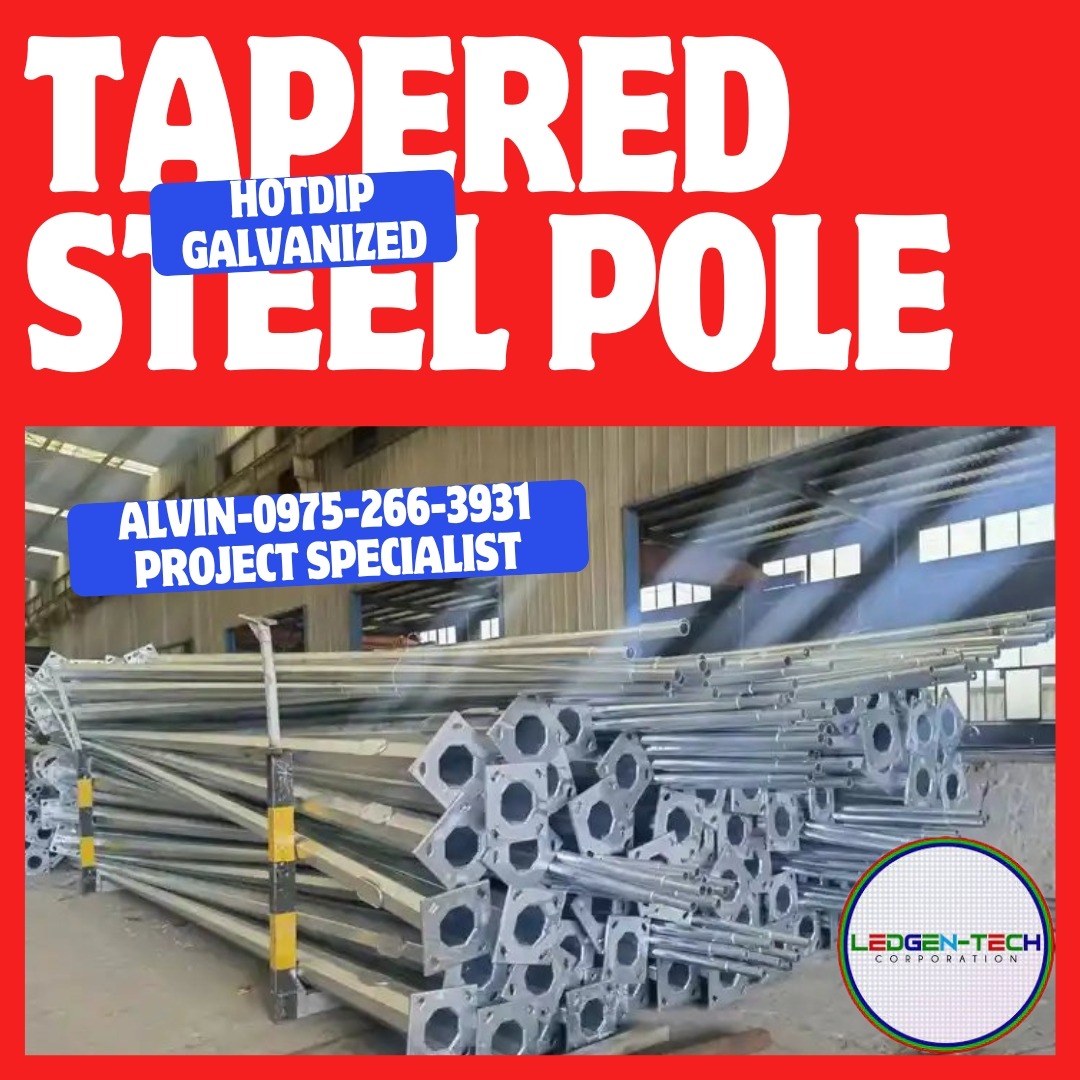 Tapered Steel Pole - Steel Pole - Streetlight, Commercial & Industrial, Construction & Building ...