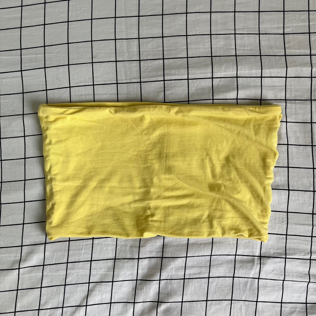 Terranova Yellow Tube Top, Women's Fashion, Tops, Sleeveless on Carousell