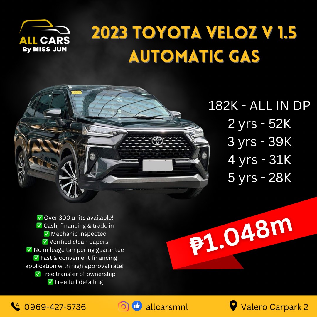 Toyota Veloz 1.5 V Auto, Cars for Sale, Used Cars on Carousell