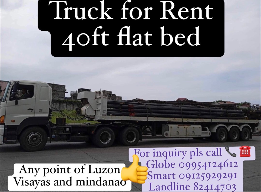 Truck for rent 10wheeler wing van lowbed truck boomtruck sefloading ...