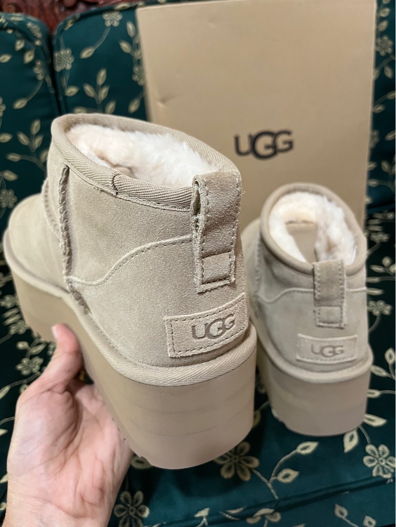 UGG WOMENS CLASSIC ULTRA MINI FLATFORM BOOTS SIZE #9 available SAND ...