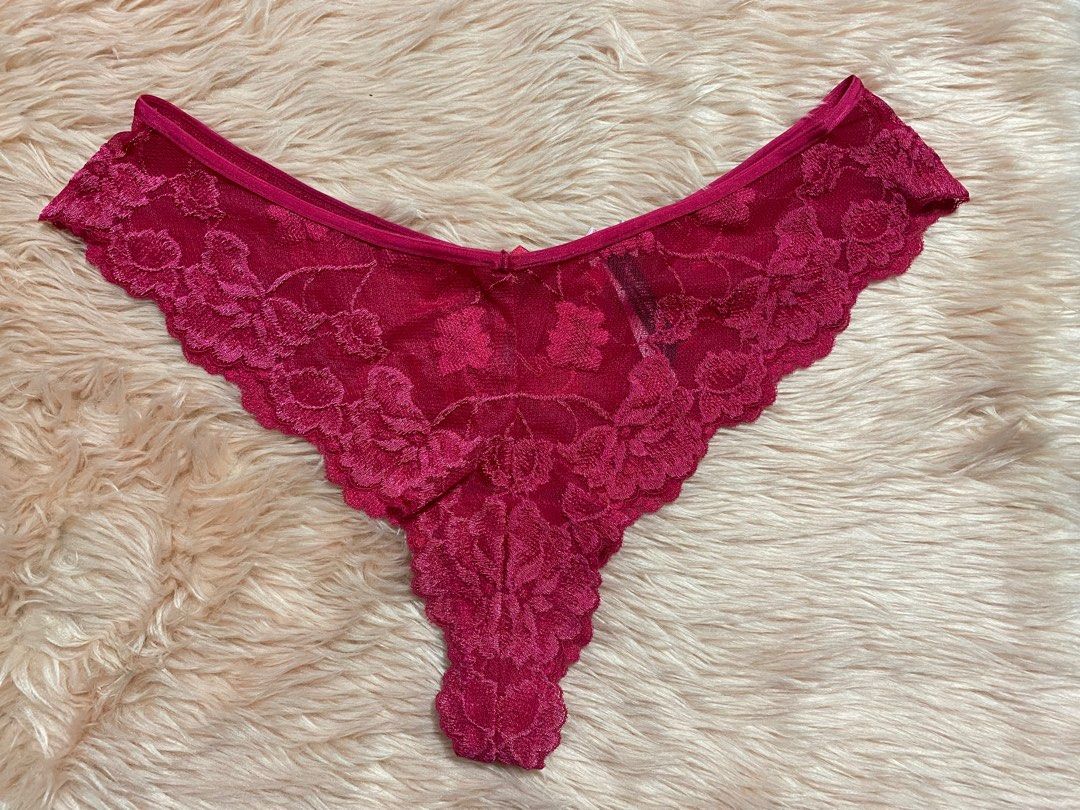 Victorias secret - Hi Leg cheeky Lace panty - L, Women's Fashion ...