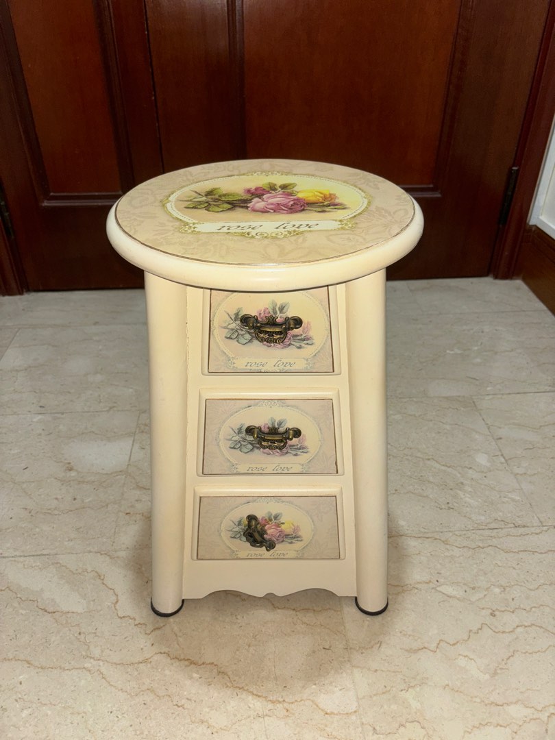 Vintage Stool with Drawers, Furniture & Home Living, Home Decor ...