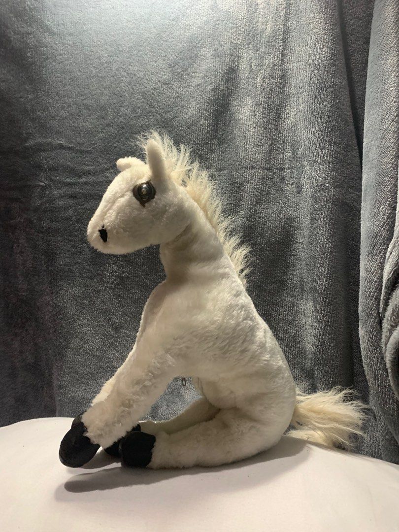 White Horse Plushie, Hobbies & Toys, Toys & Games on Carousell